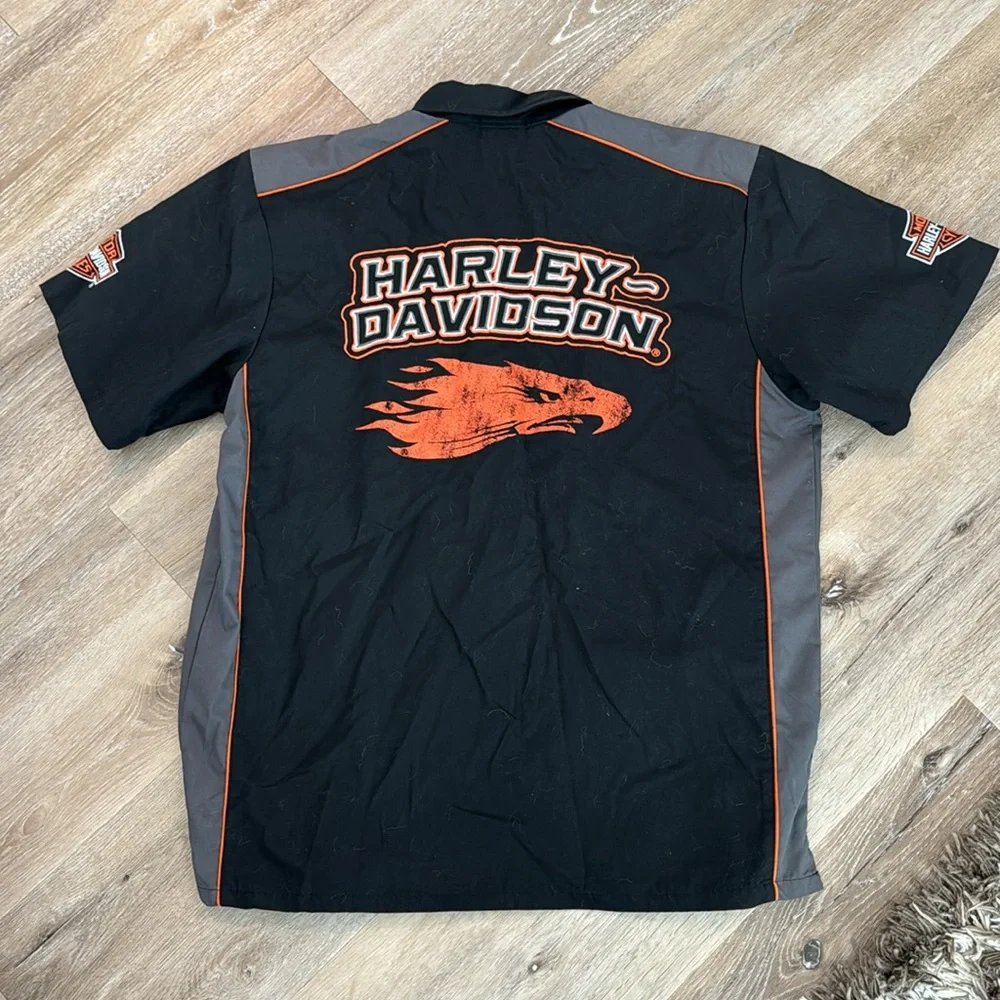 Harley-Davidson | Shirts | Harley Davidson Screaming Eagle Button Up ...